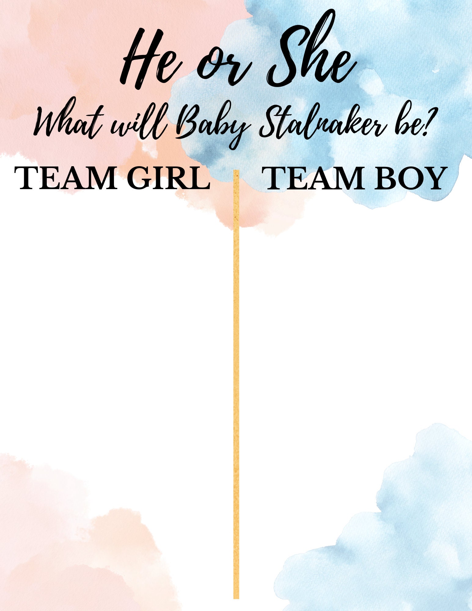 He or She? What Will the Baby Be?, Genre Reveal Party Sign, Gender ...