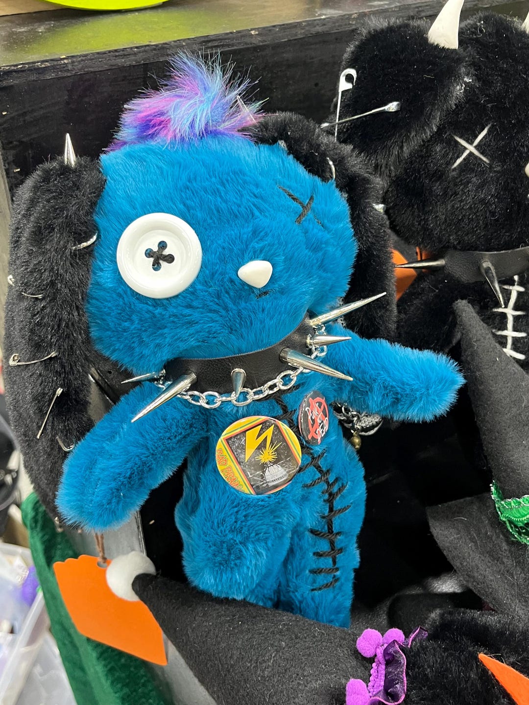 Punk Bunnies • Handmade • Goth • Punk • Halloween (customizable! Pick ...