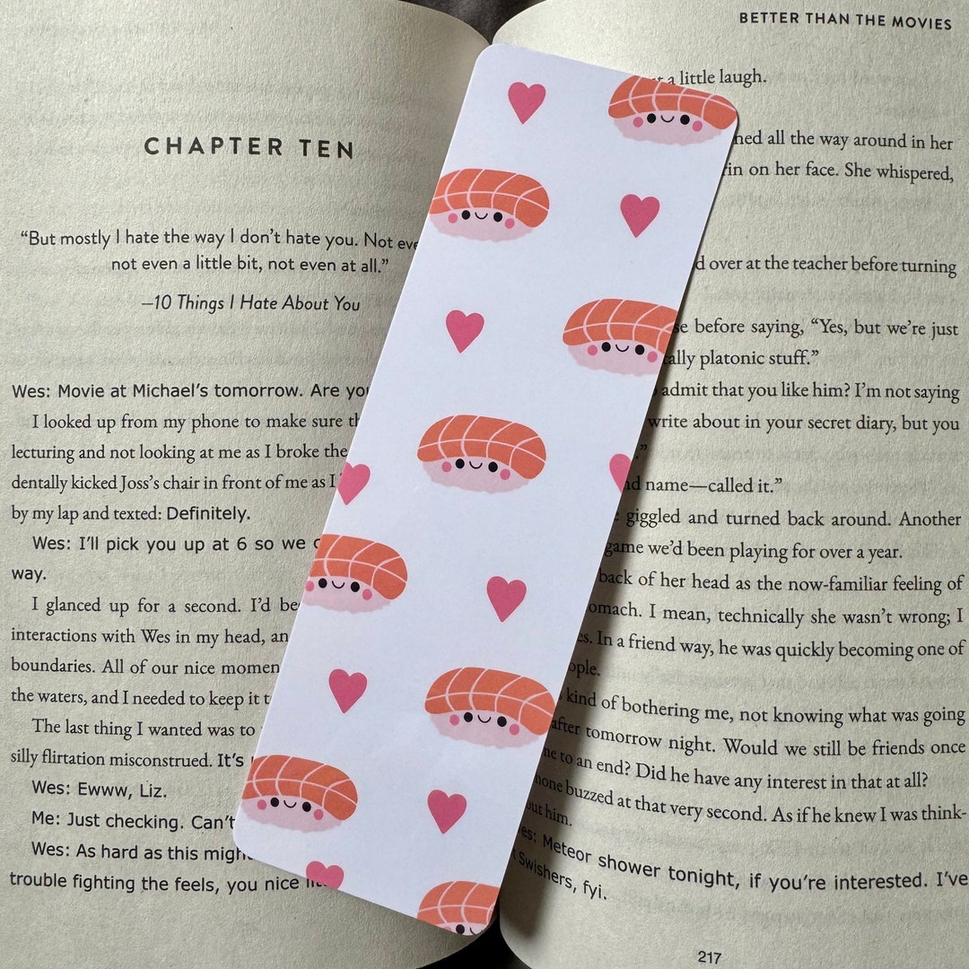 Kawaii Sushi Bookmark Foodie Bookmark Cute Bookmarks Trendy Bookmarks ...