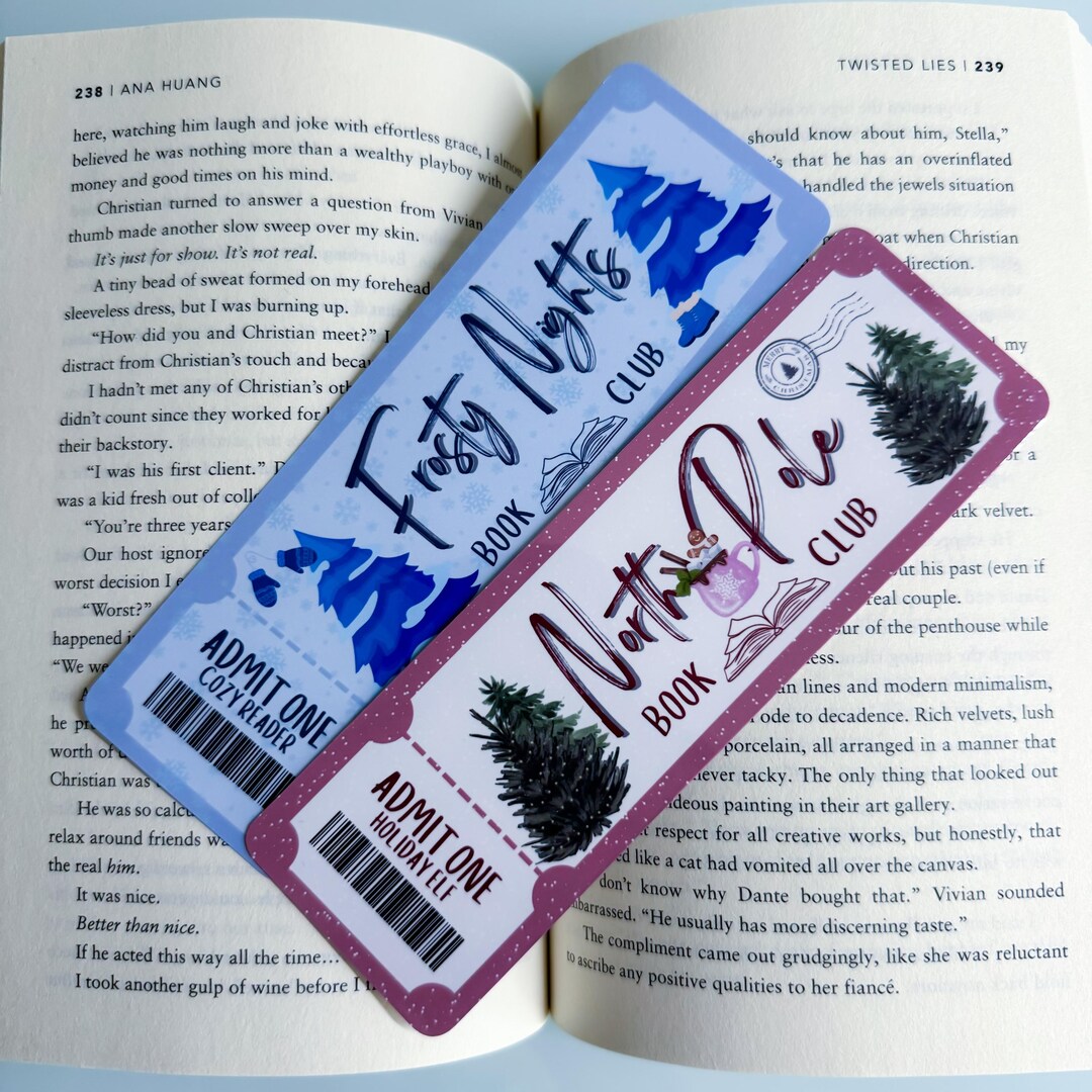 Christmas Bookmark Winter Bookmark Gift for Reader Bookworm Gift ...