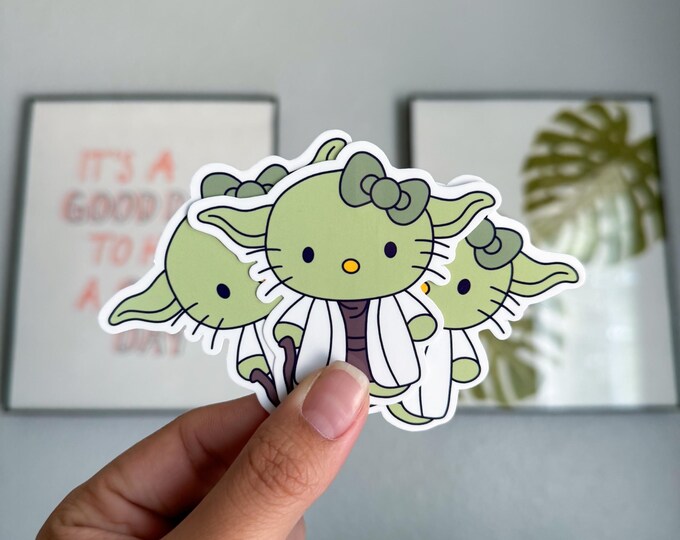 Yoda Hello Kitty Sticker | Hello Kitty Sticker | Sanrio Sticker ...