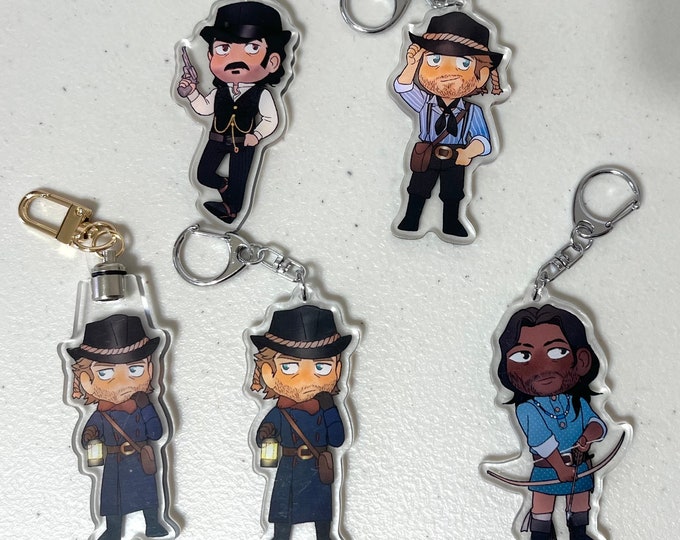 Arthur Morgan Acrylic Keychain Red Dead Redemption Inspired RDR2 - Etsy