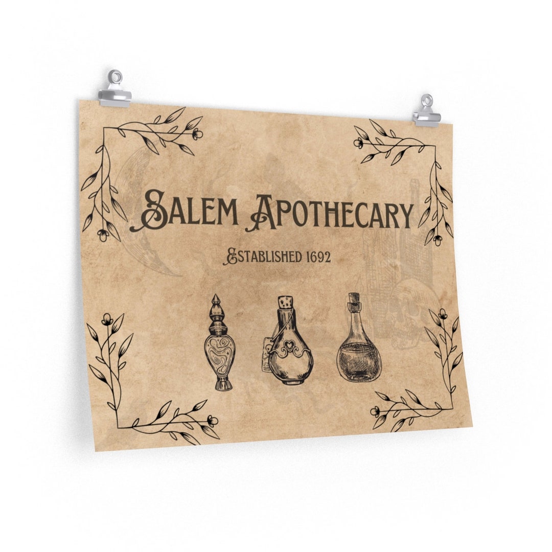 Salem Apothecary Witches Potions Poster - Etsy
