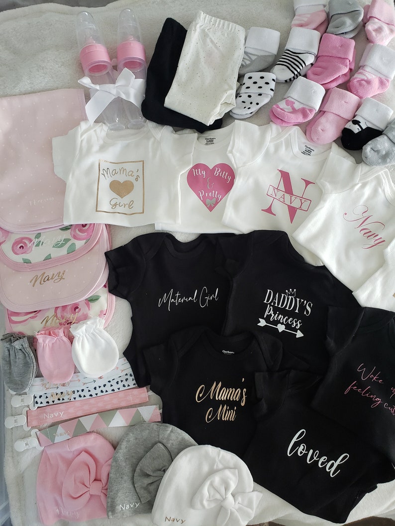 Personalized Custom Baby Box | Take Me Home Set | Baby Girl Clothing ...