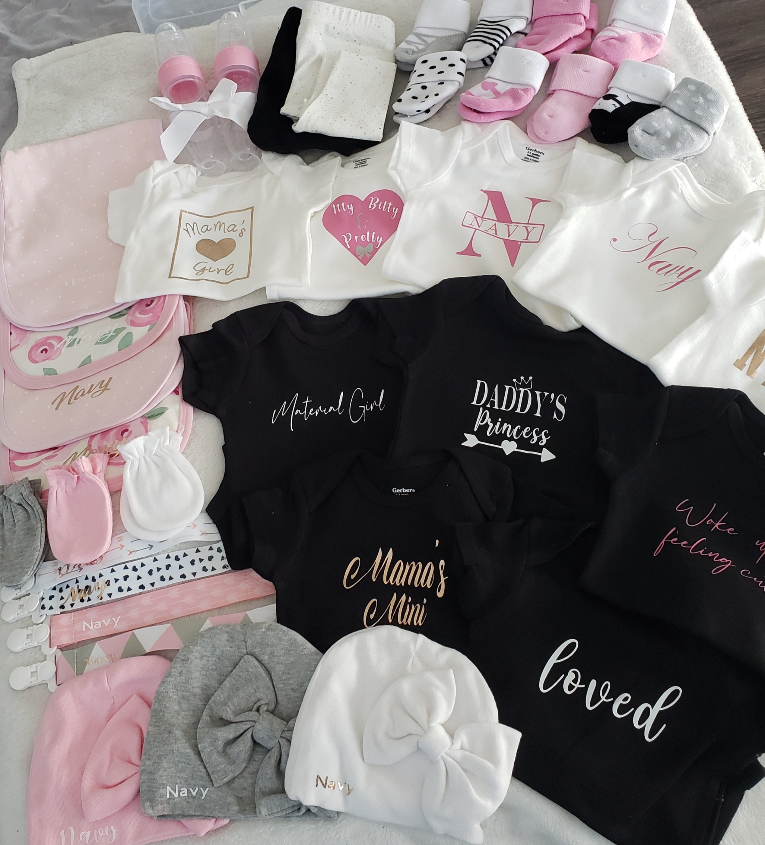 Personalized Custom Baby Box | Take Me Home Set | Baby Girl Clothing ...