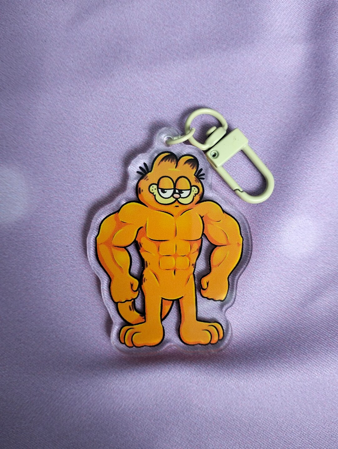 2.5 Inch Buff Garfield Acrylic Charm - Etsy