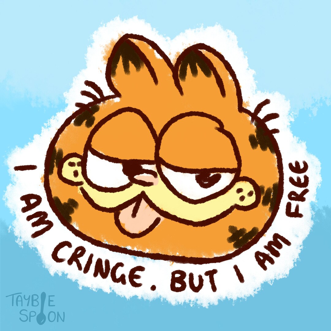 3 Inch i Am Cringe but I Am Free Garfield Sticker - Etsy