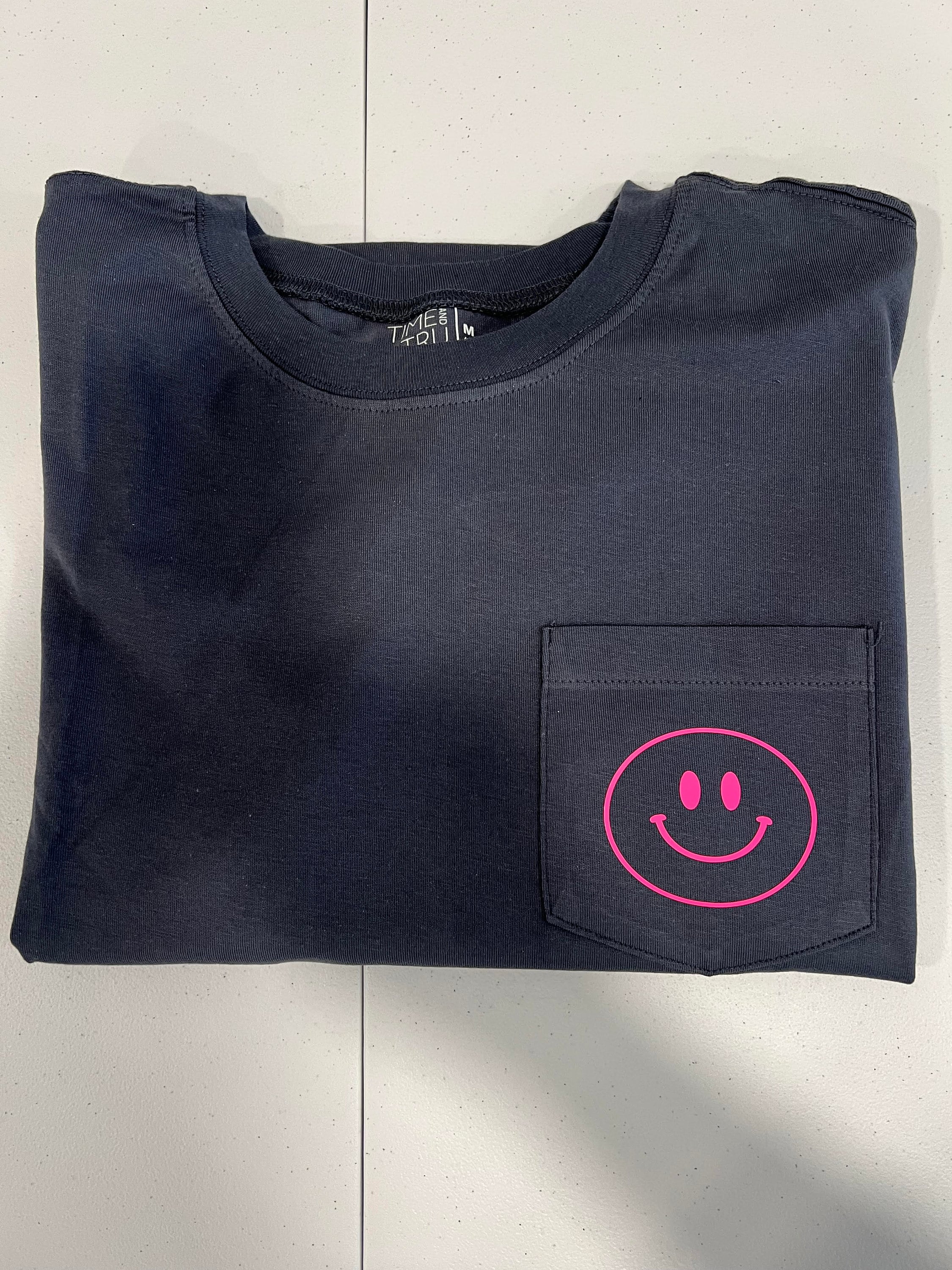 Smiley Face Pocket Tee - Etsy