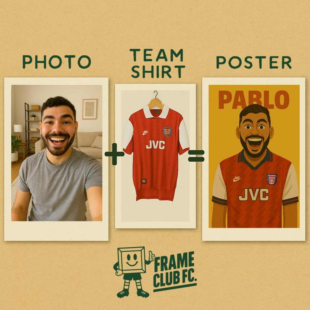 Custom Sports Fan Poster – Digital Download Made From YOUR Photo + Team ...