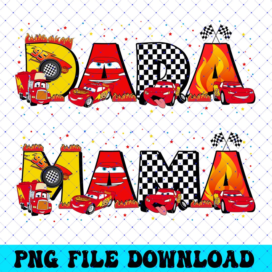 Dada and Mama Cartoon Car Movie Png, Family Vacation Png, Retro Mama ...