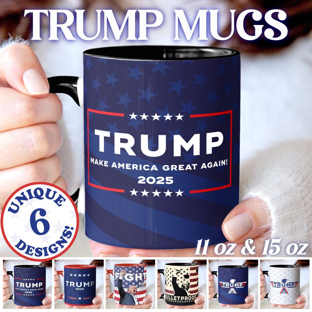Trump 2026 Coffee Mug Pro Trump 11oz Ceramic Mug MAGA American Flag ...