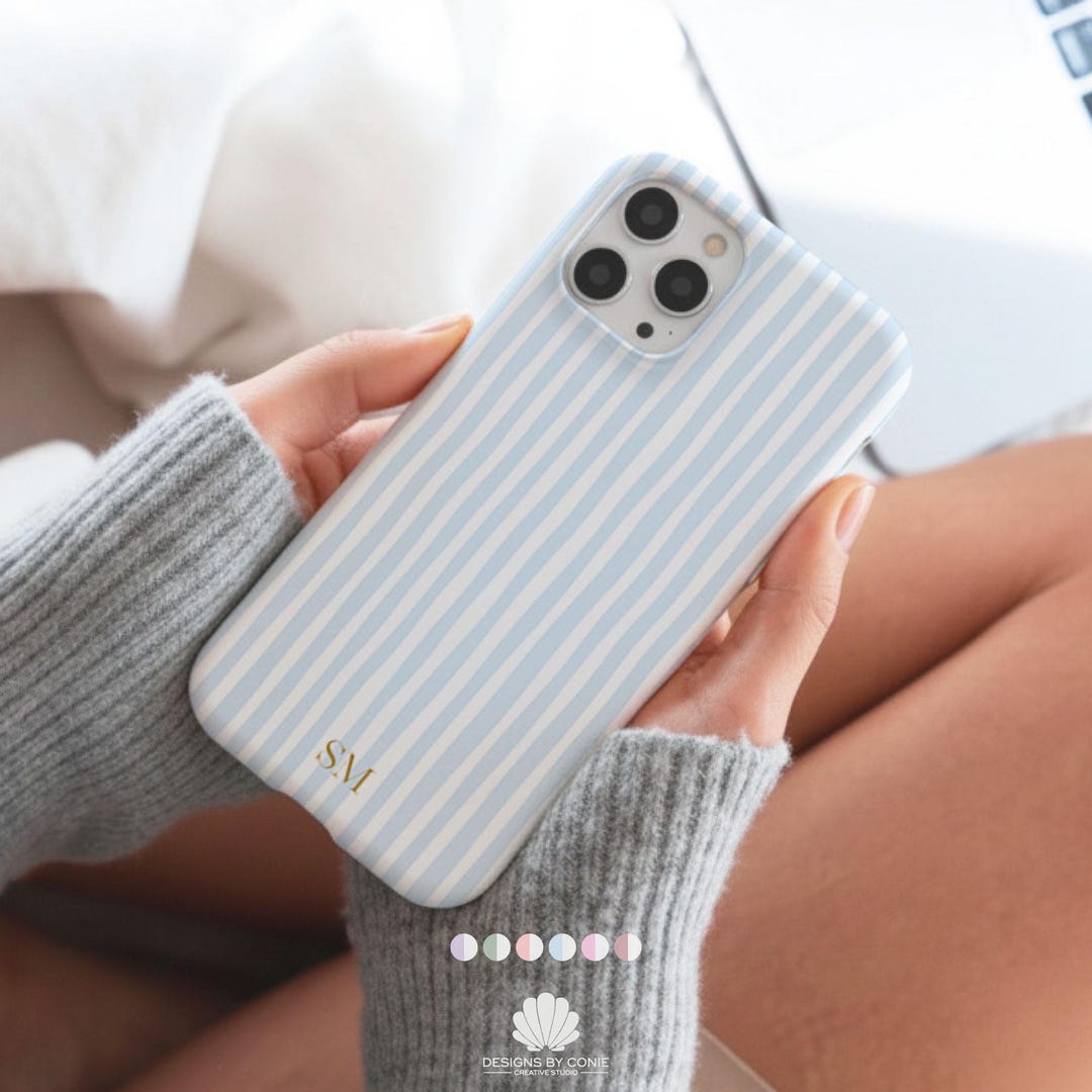 Personalized Striped Phone Case, Custom Monogram Iphone, Galaxy and ...