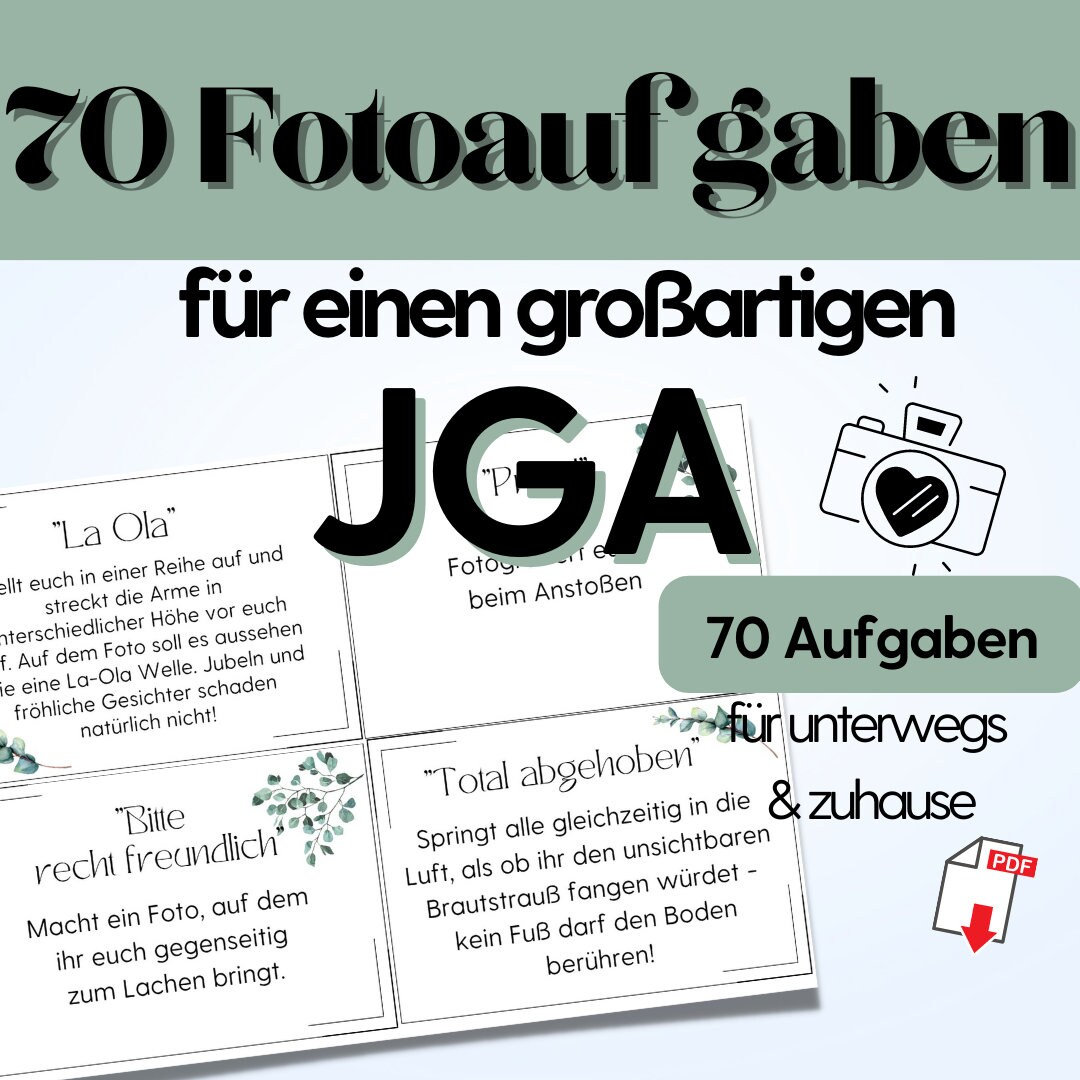 JGA Photo Tasks, JGA Games PDF Template, Bachelor Party Game ...
