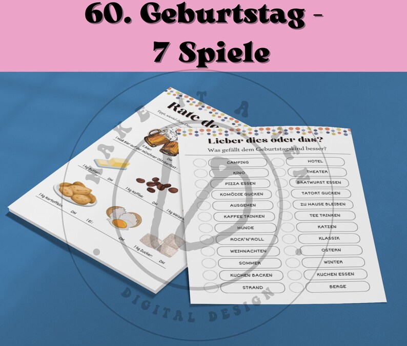Spiele Zum 60 Geburtstag Zum Ausdrucken