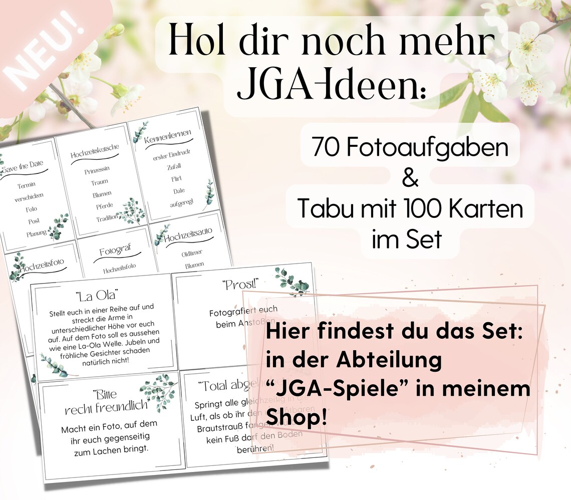 Boho Fotosafari JGA, Lustige Fotoaufgaben JGA, Jungesellenabschied ...