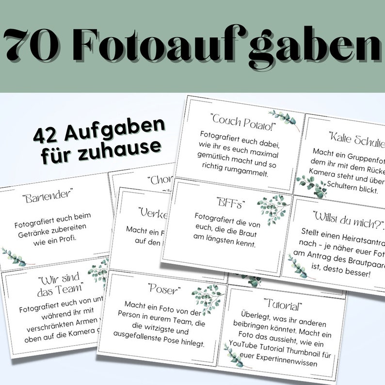 JGA Fotoaufgaben JGA Spiele PDF Vorlage Junggesellenabschied - Etsy.de