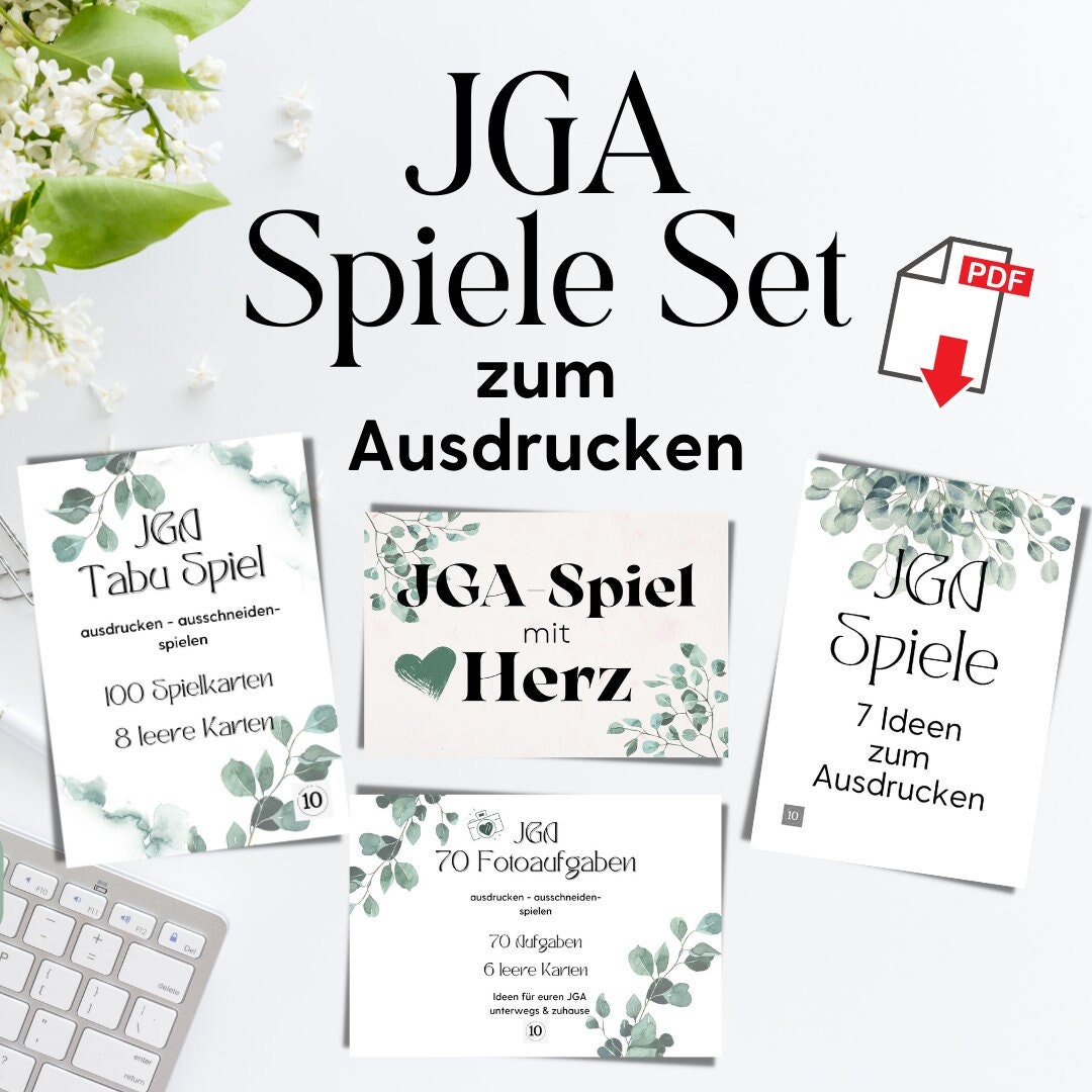 JGA Games Set to Print, JGA Games Collection, Bachelor Party Games ...