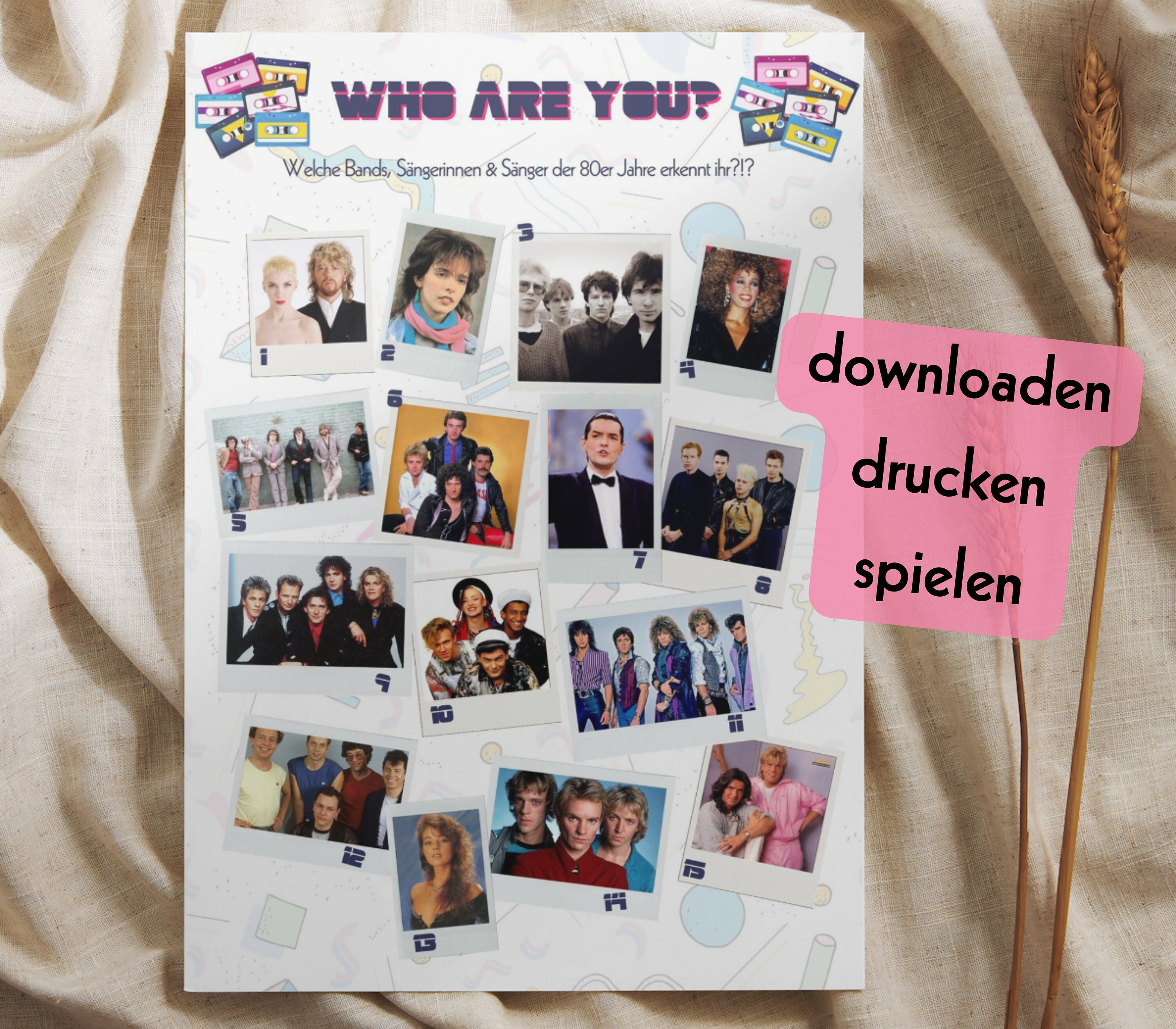 80s Party Games Set to Print Out, Fun Games Ideas for 19080s Theme ...