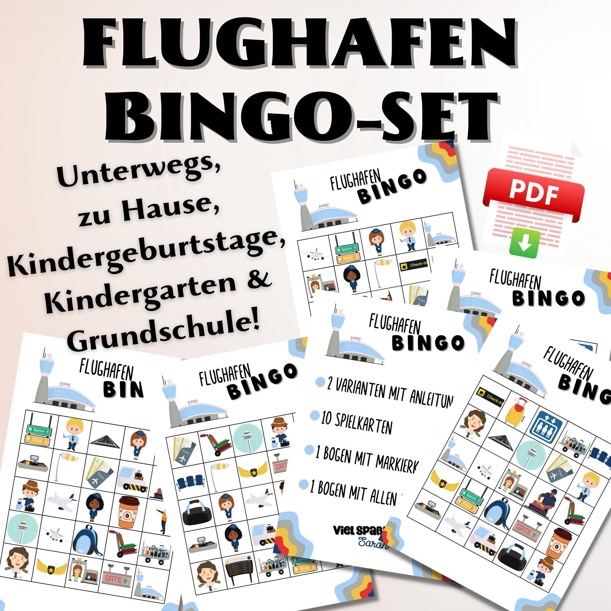 Bingo Template 5x5 Bingo Cards Printable PDF Travel Games - Etsy Australia