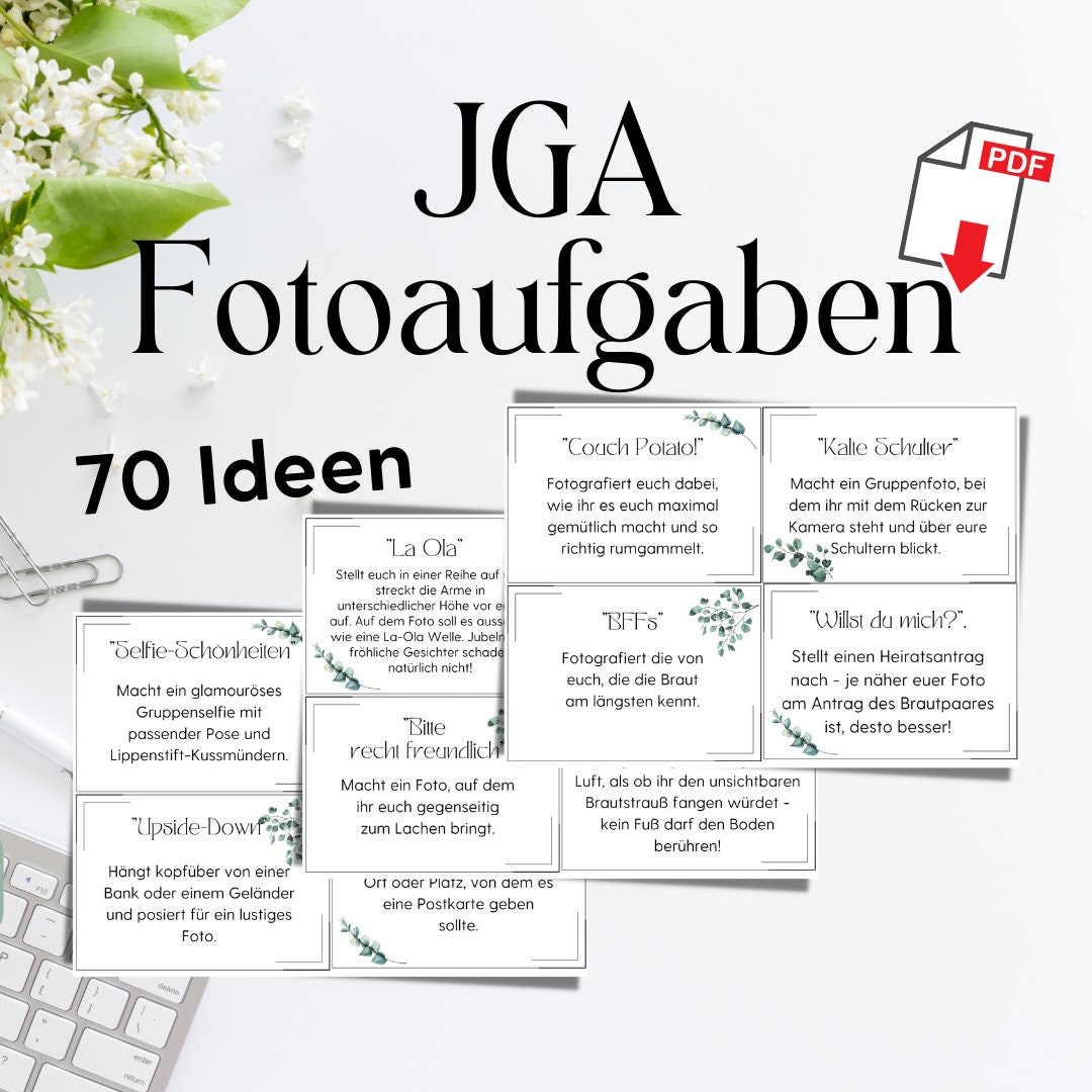 JGA Spiele Set zum Ausdrucken, JGA Spiele Sammlung, Junggesellenabschied Spiele, Bachelorette ...