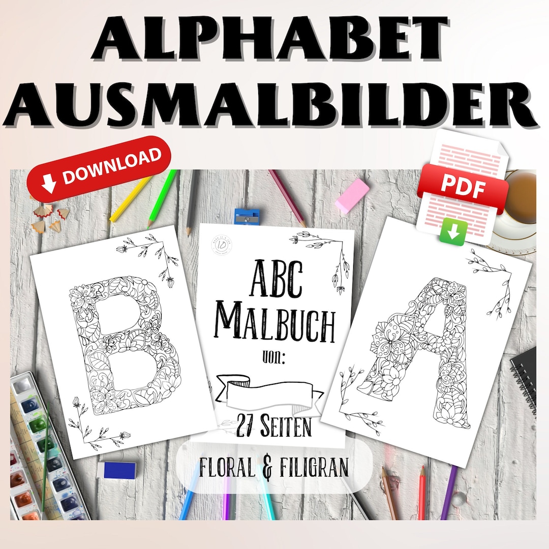 Learn Alphabet Coloring Pages, Kid Draw Art Printable, Coloring Page ...
