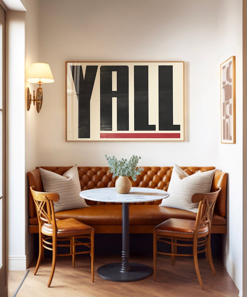 Y'all Means All Typography Poster Western Wall Art - Etsy