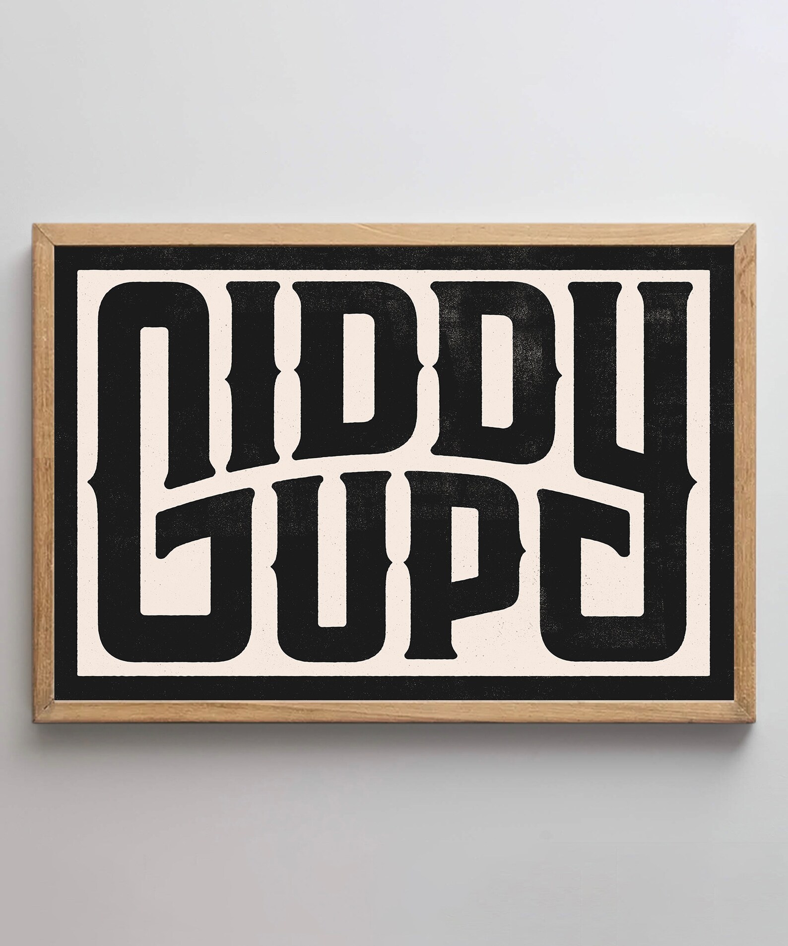 Giddy up Typography Art Print, Western Wall Decor, Southwestern Wall ...