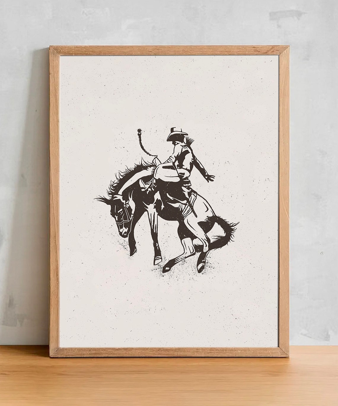 Bucking Bronco Graphic Print 3 Southwestern Western Room - Etsy