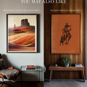 Bullrider Illustration Print, Western Decor, Southwestern Art, Cowboy ...