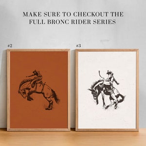 Bucking Bronco Graphic Print #1, Southwestern Western Room Decor ...