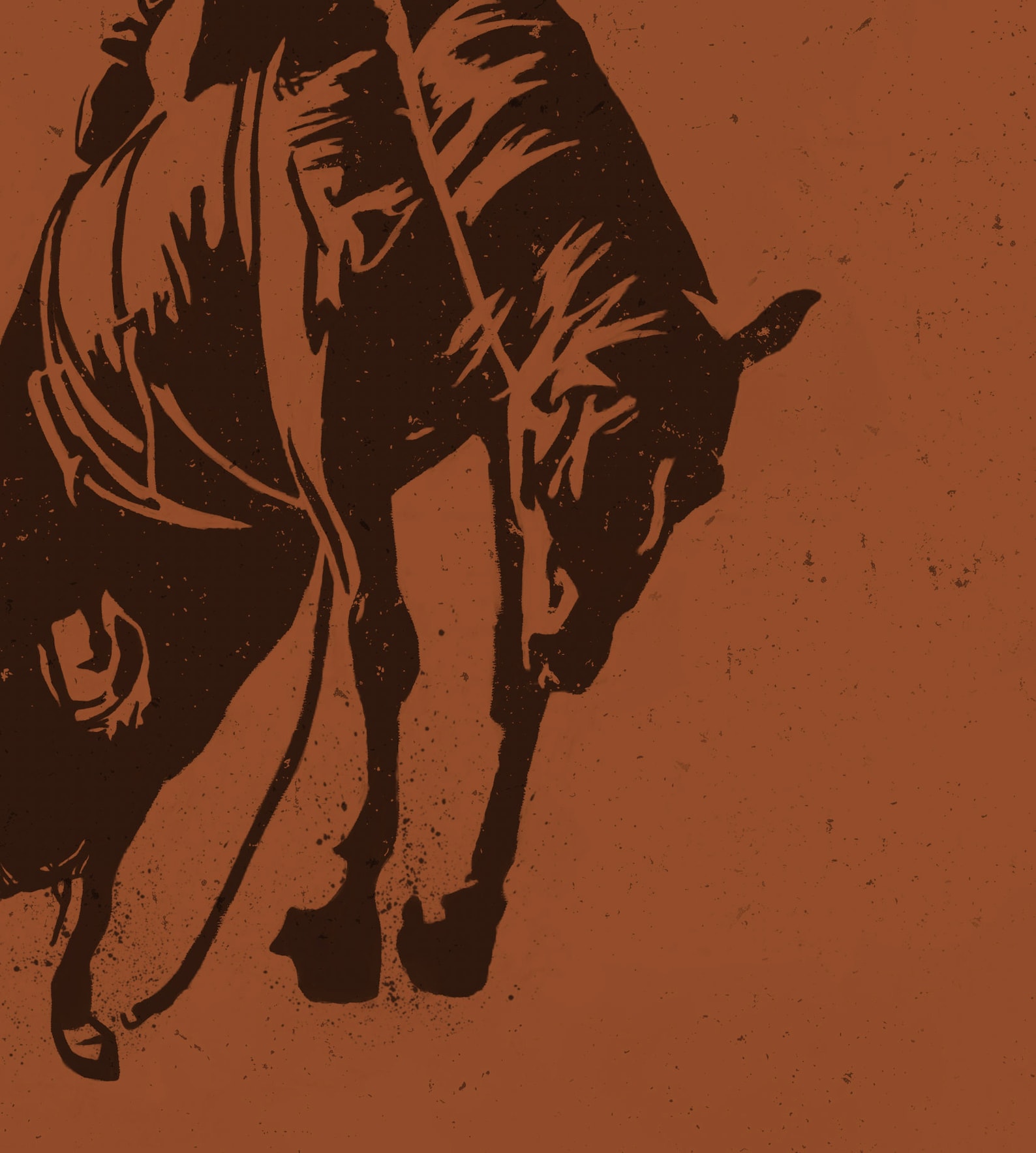 Bucking Bronco Graphic Print 1 Southwestern Western Room - Etsy