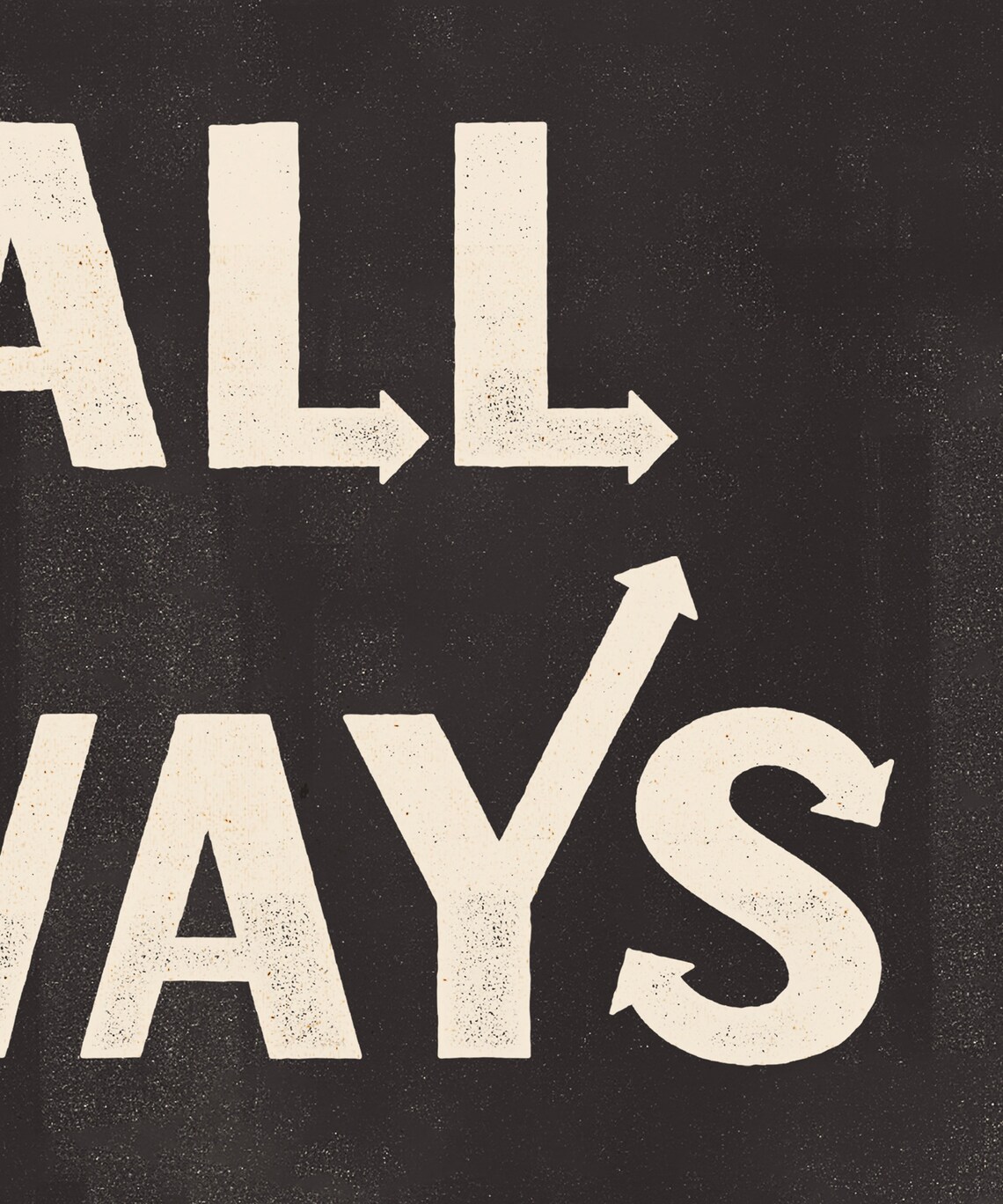 All Ways Welcome Typography Poster Western Wall Art Southwestern