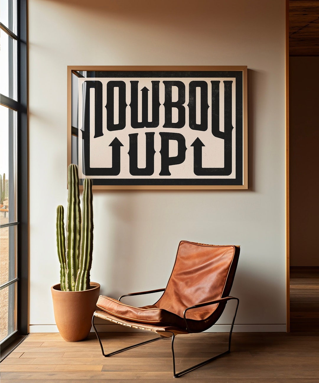 Cowboy up Typography Art Print, Western Wall Decor, Southwestern Art ...