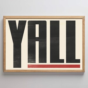 Y'all Means All Typography Poster Western Wall Art - Etsy
