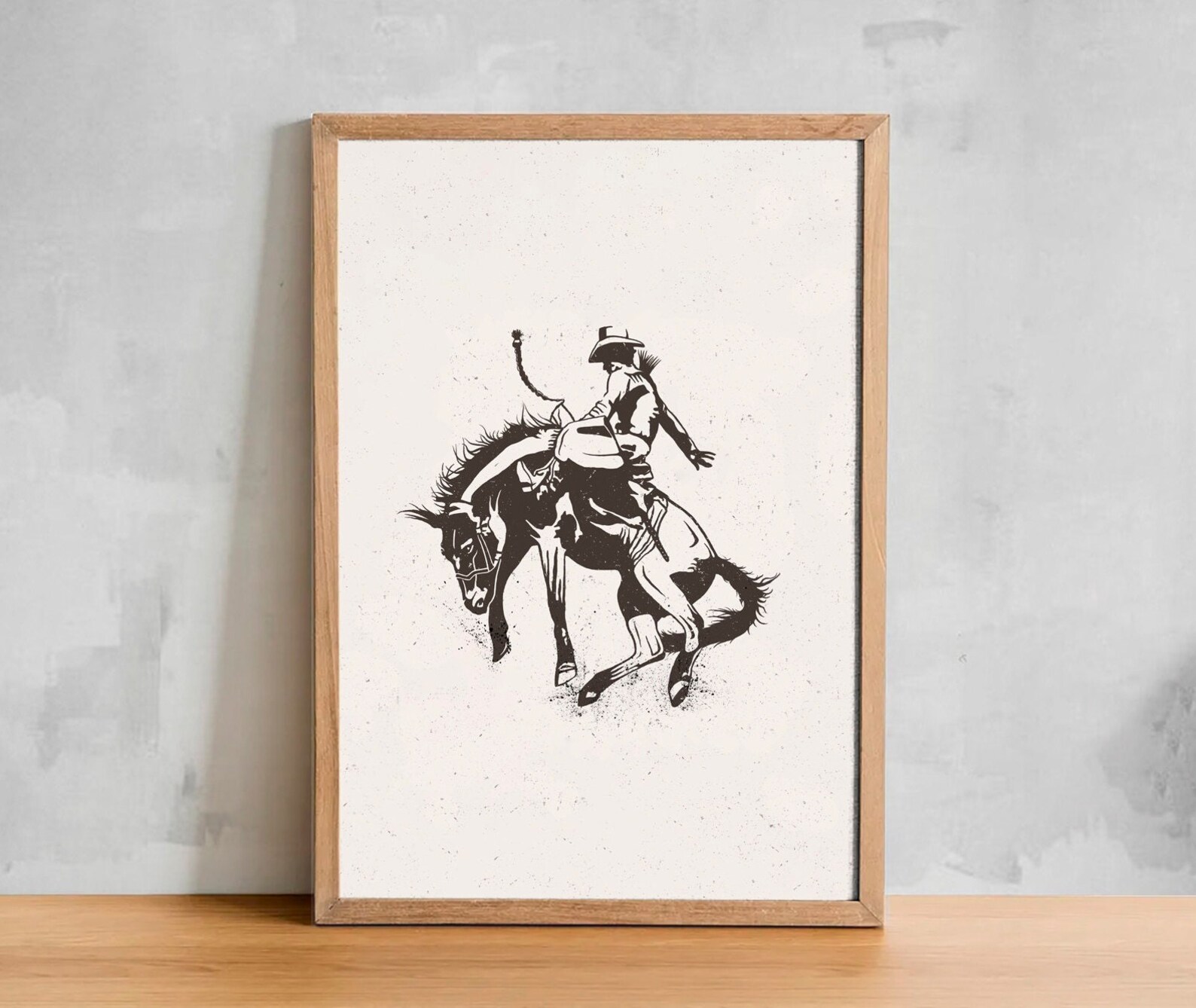 Bucking Bronco Graphic Print 3 Southwestern Western Room - Etsy