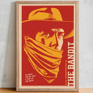 Vintage Western Movie Poster, Cowboy Wall Art, Western Wall Decor, Wild ...