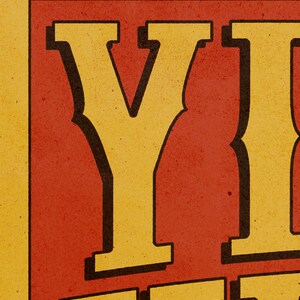 Yippee Ki-yay Typography Art Print, Western Wall Decor, Type Design ...