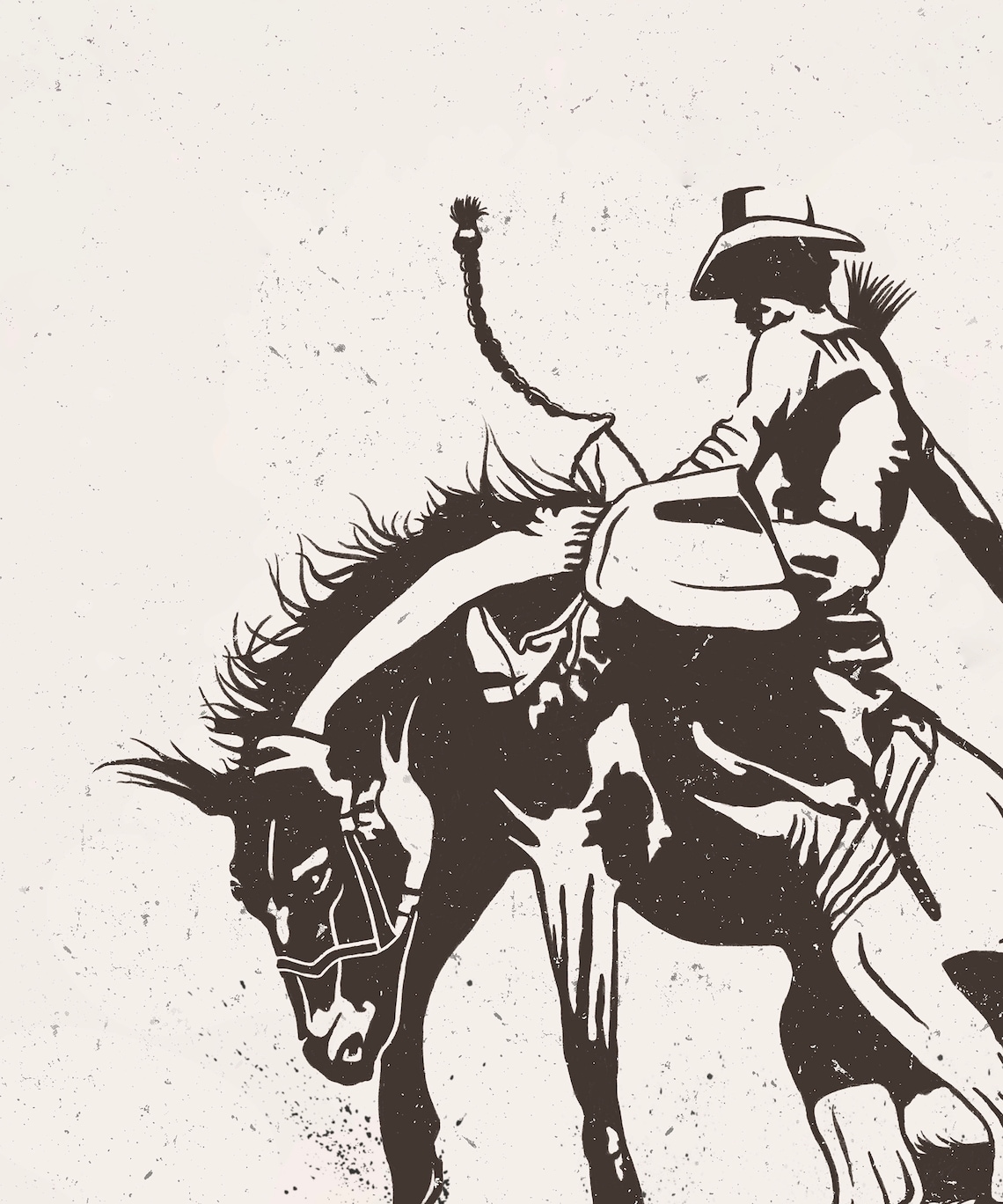 Bucking Bronco Graphic Print 3 Southwestern Western Room - Etsy