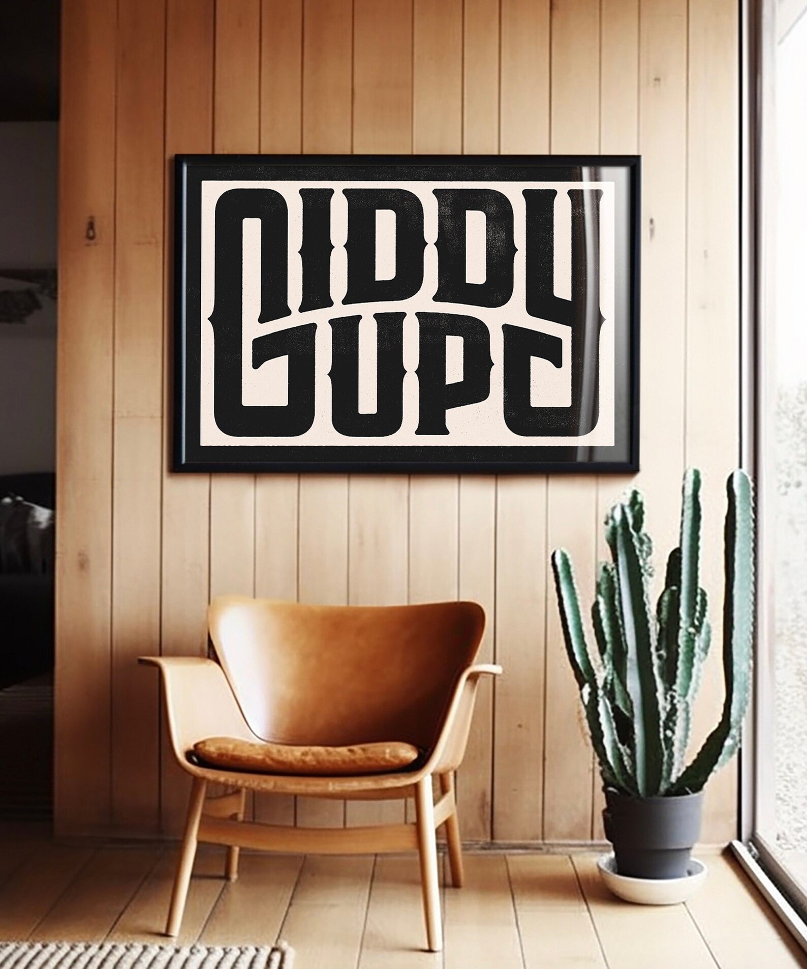 Giddy up Typography Art Print, Western Wall Decor, Southwestern Wall ...