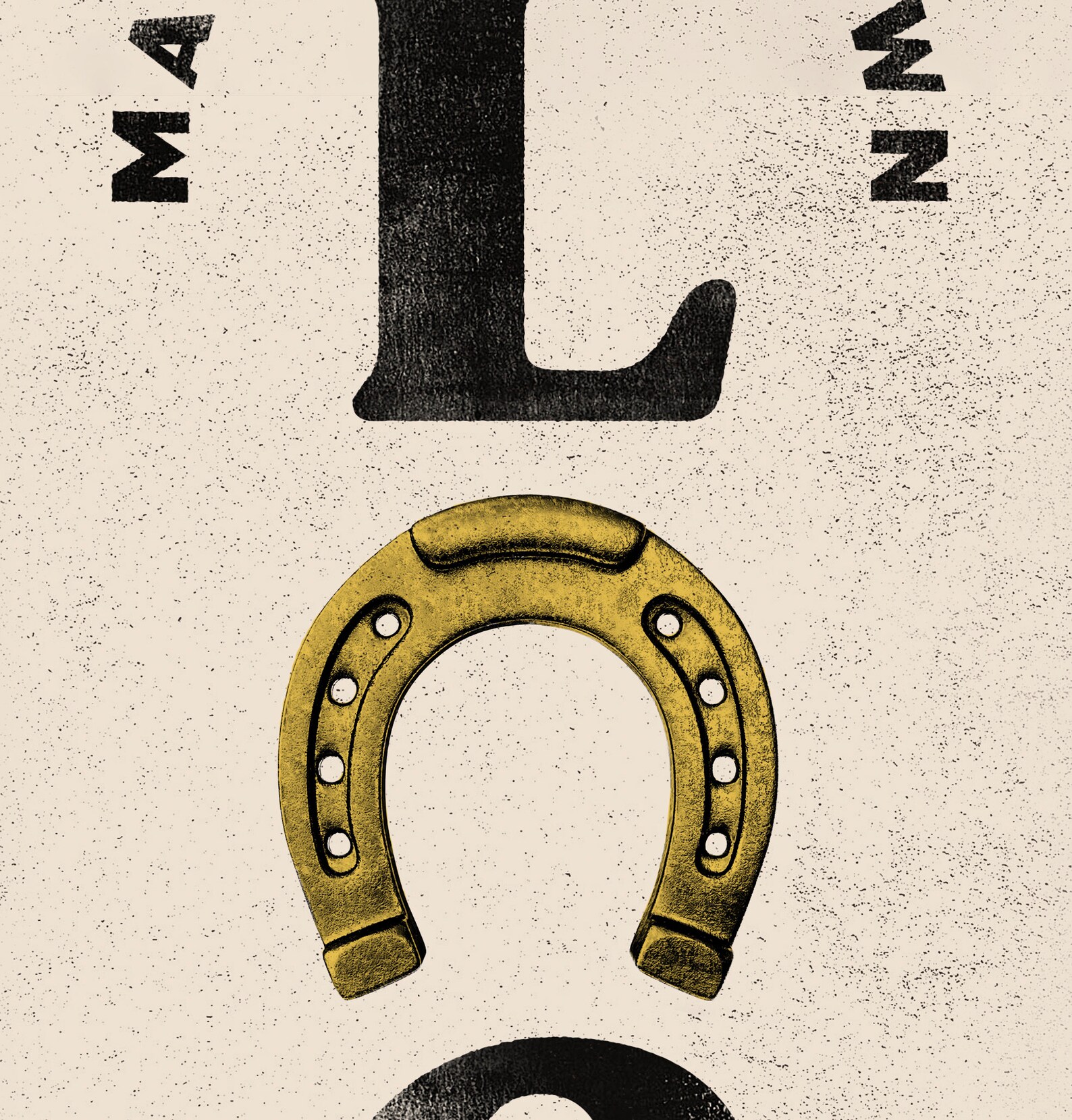 Luck Horseshoe Poster, Typography Wall Art, Type Design, Eclectic Home ...