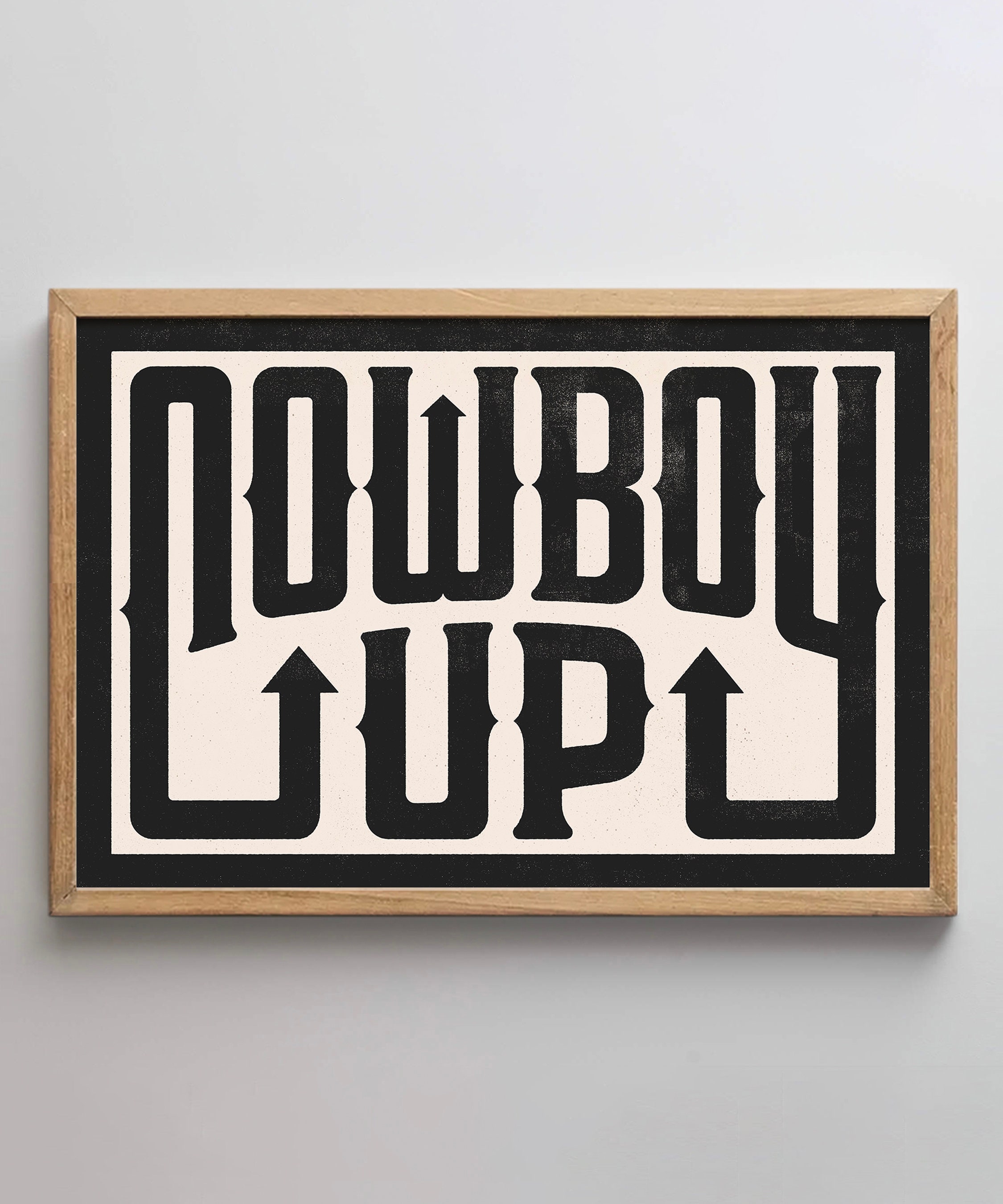 Cowboy up Typography Art Print, Western Wall Decor, Southwestern Art ...