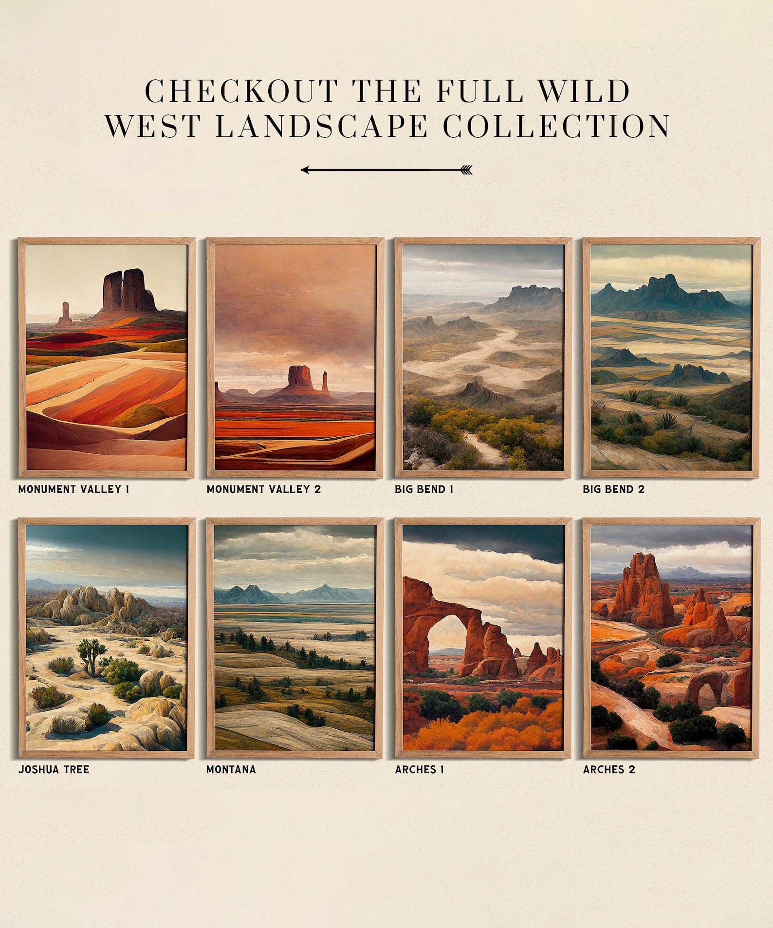 Arizona Desert Landscape Print 2, Desert Poster Print, Western ...