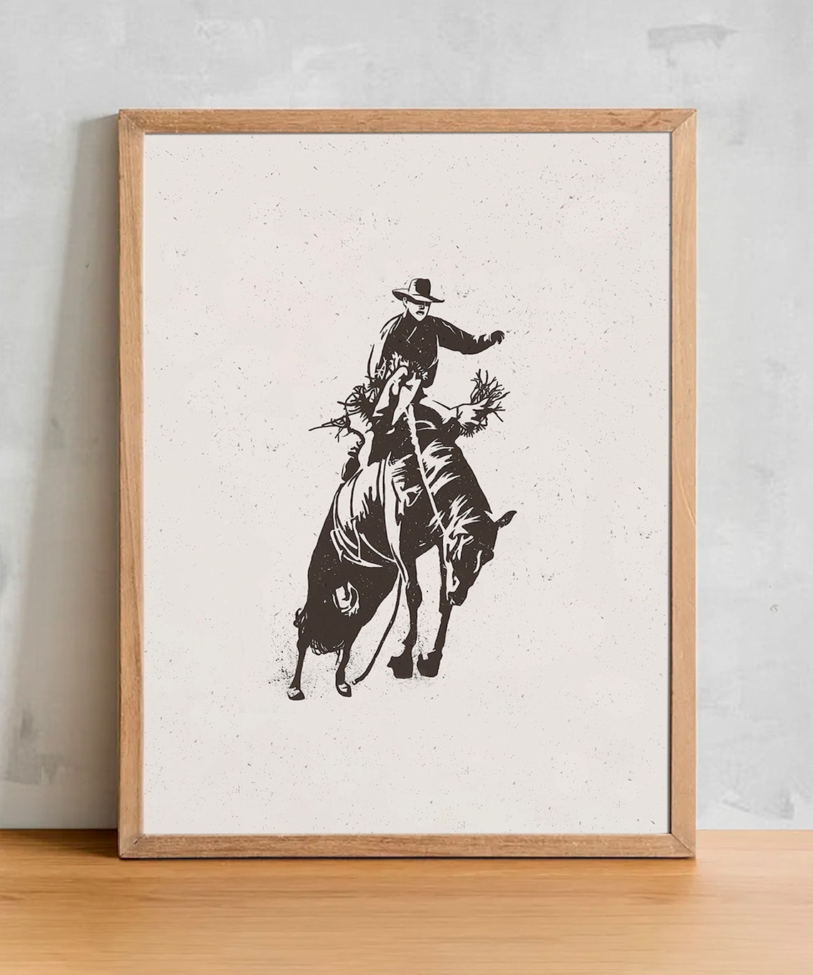 Bucking Bronco Graphic Print Southwestern & Western Room - Etsy