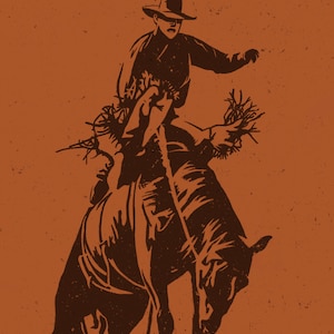 Bucking Bronco Graphic Print #1, Southwestern Western Room Decor ...