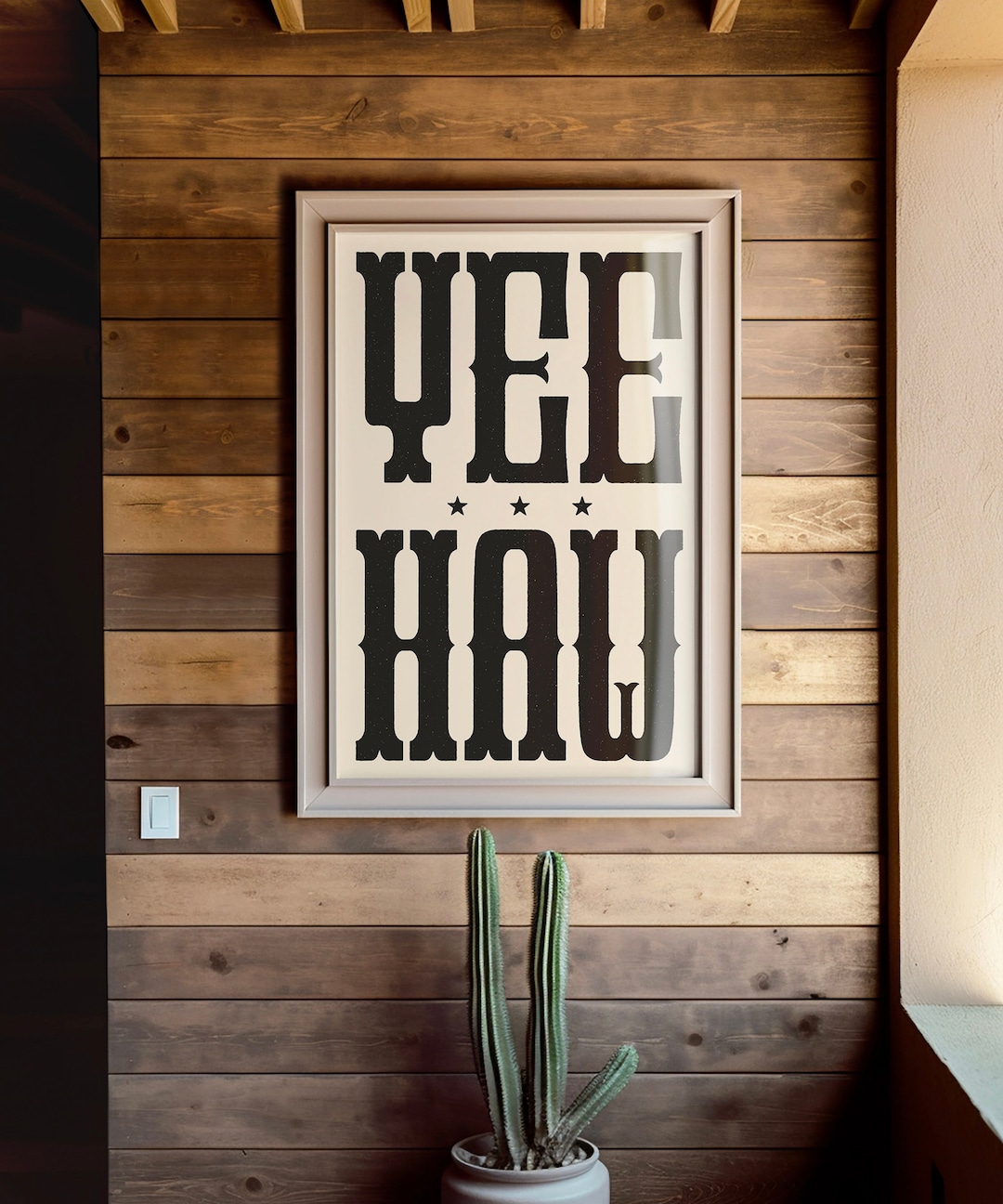 Yeehaw Typography Art Print, Western Wall Decor, Cowboy Poster, Art ...