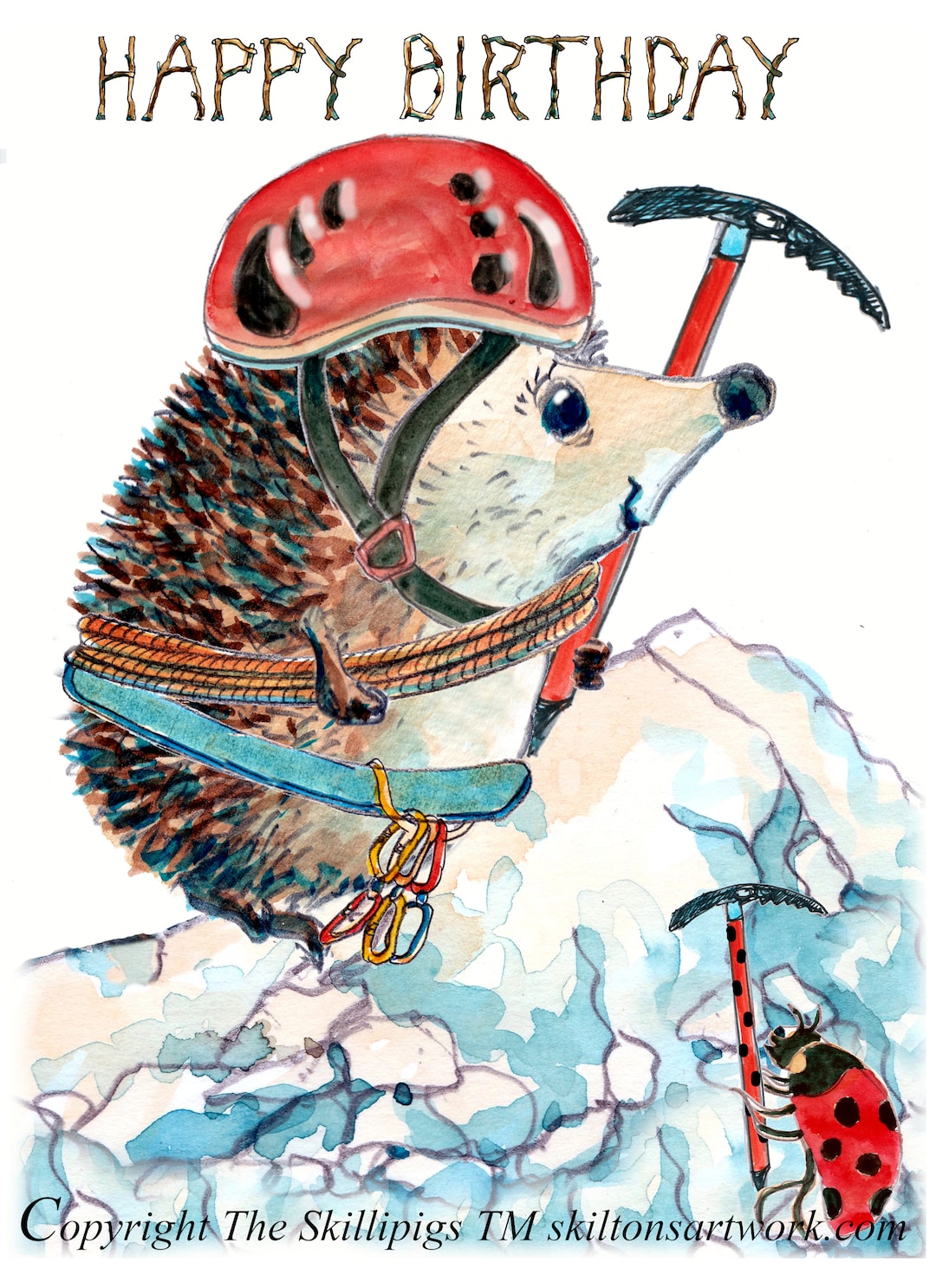 70 Mountain Climber Birthday Card. Happy Birthday at the Summit With ...