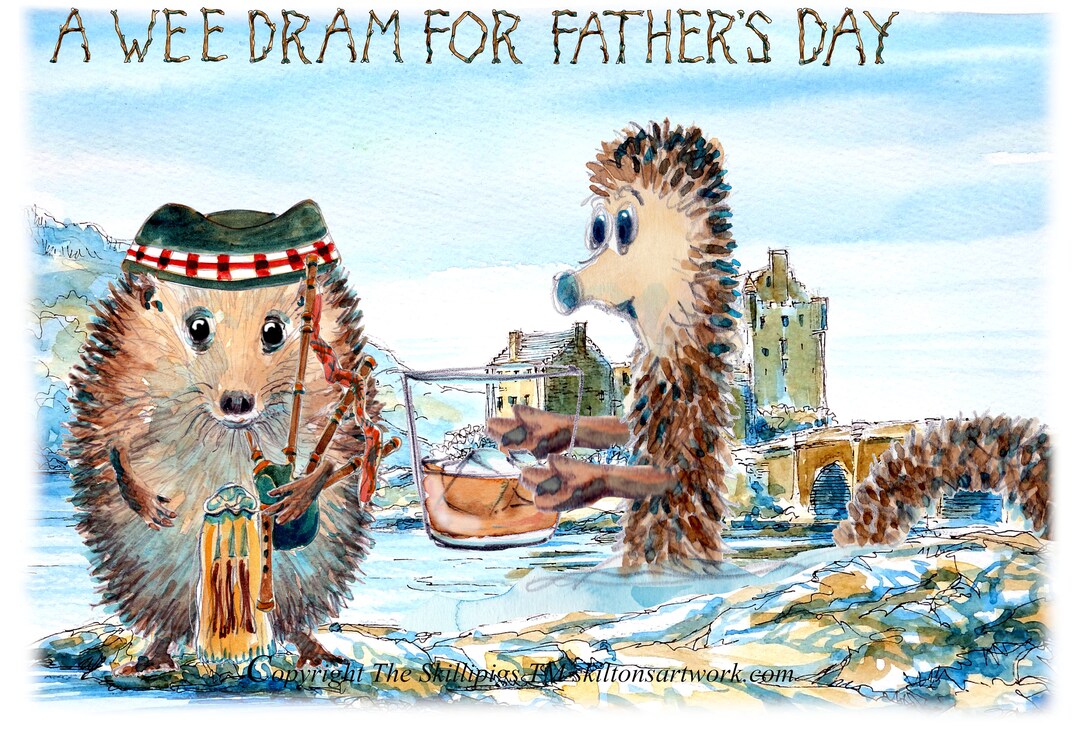 3010 Scottish FATHER'S DAY Card , A Wee Dram for Fathers Day. Eilean ...