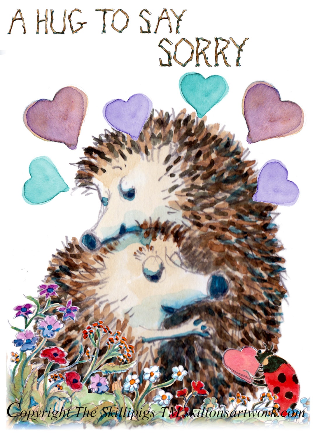 2676 Daughter or Son Sorry Card A Hug to Say Sorry, Can Be Personalise ...