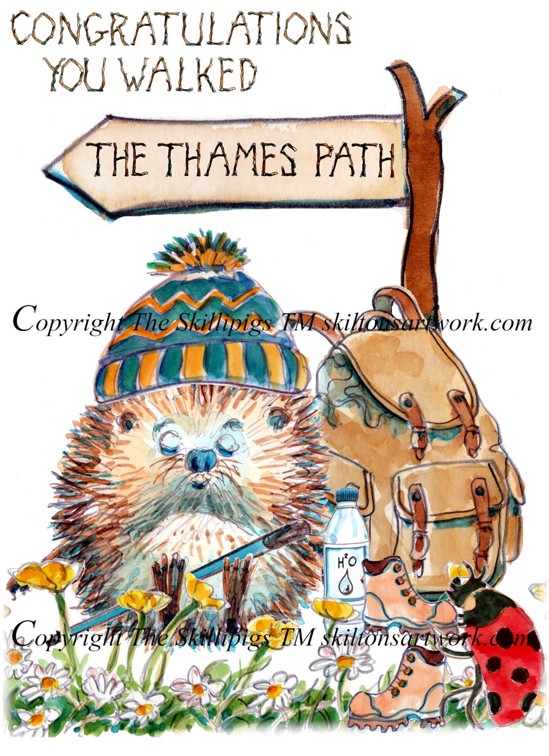 1 THE THAMES PATH Congratulations Card Running, Walking Some or All of ...