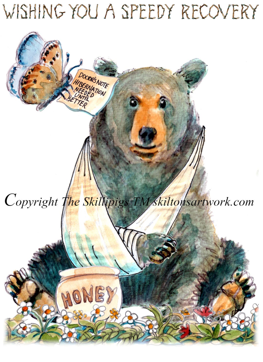 4200 Bear With Broken RIGHT Arm in a Sling Wishing You a Speedy ...
